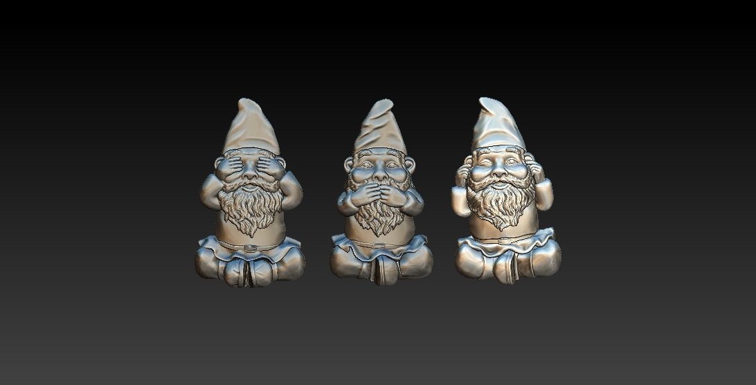 3D STL File for CNC - Gnomes - Etsy UK