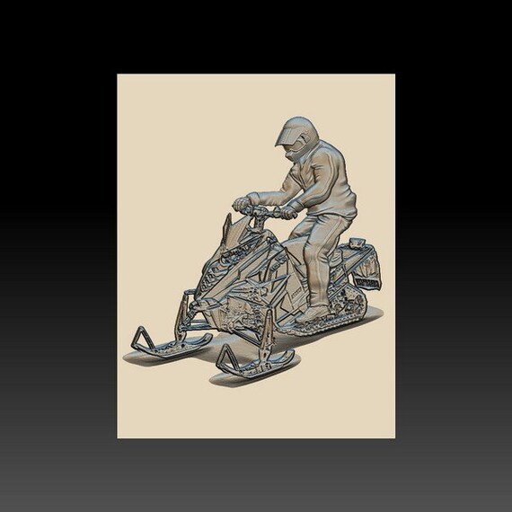 3D STL File Snowmobile - Etsy