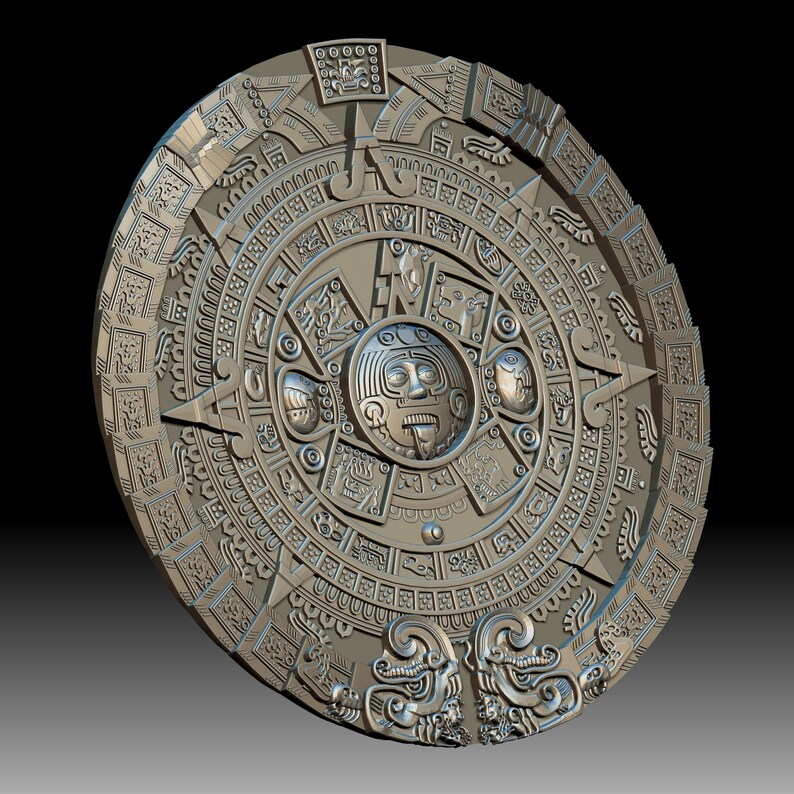 3D STL Model for CNC Mayan Calendar - Etsy