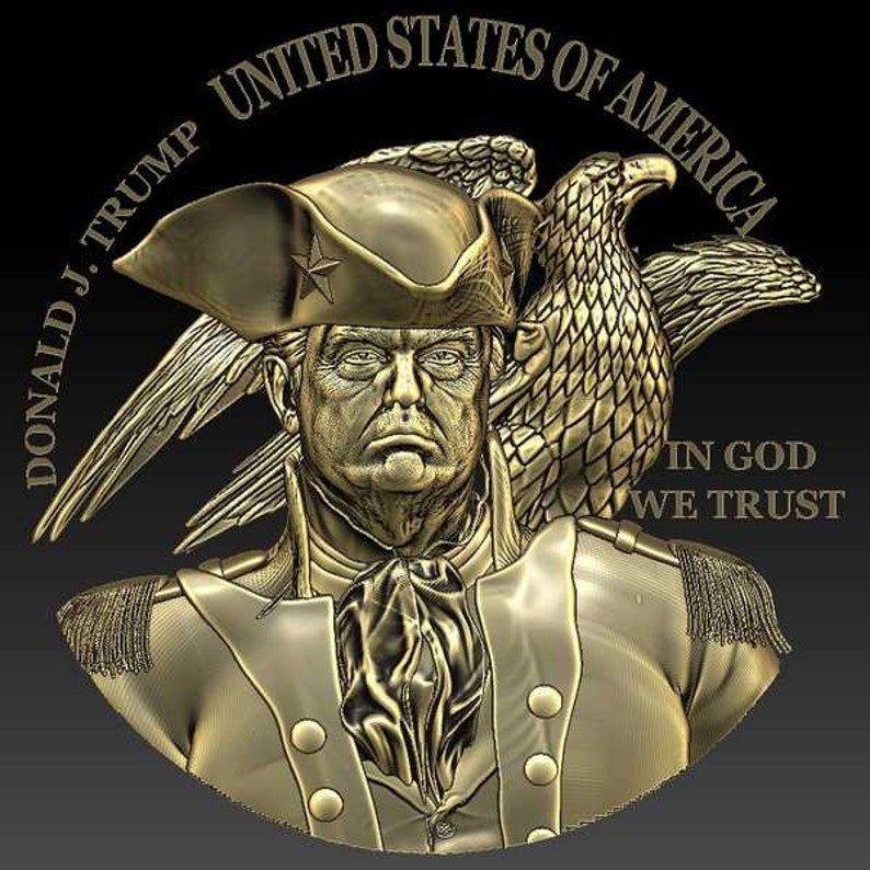 3D Model Stl and Grayscale for Laser and CNC Milling Machines - Trump ...
