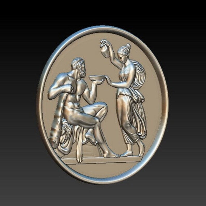 3D STL File for CNC Scene Greece Hercules - Etsy