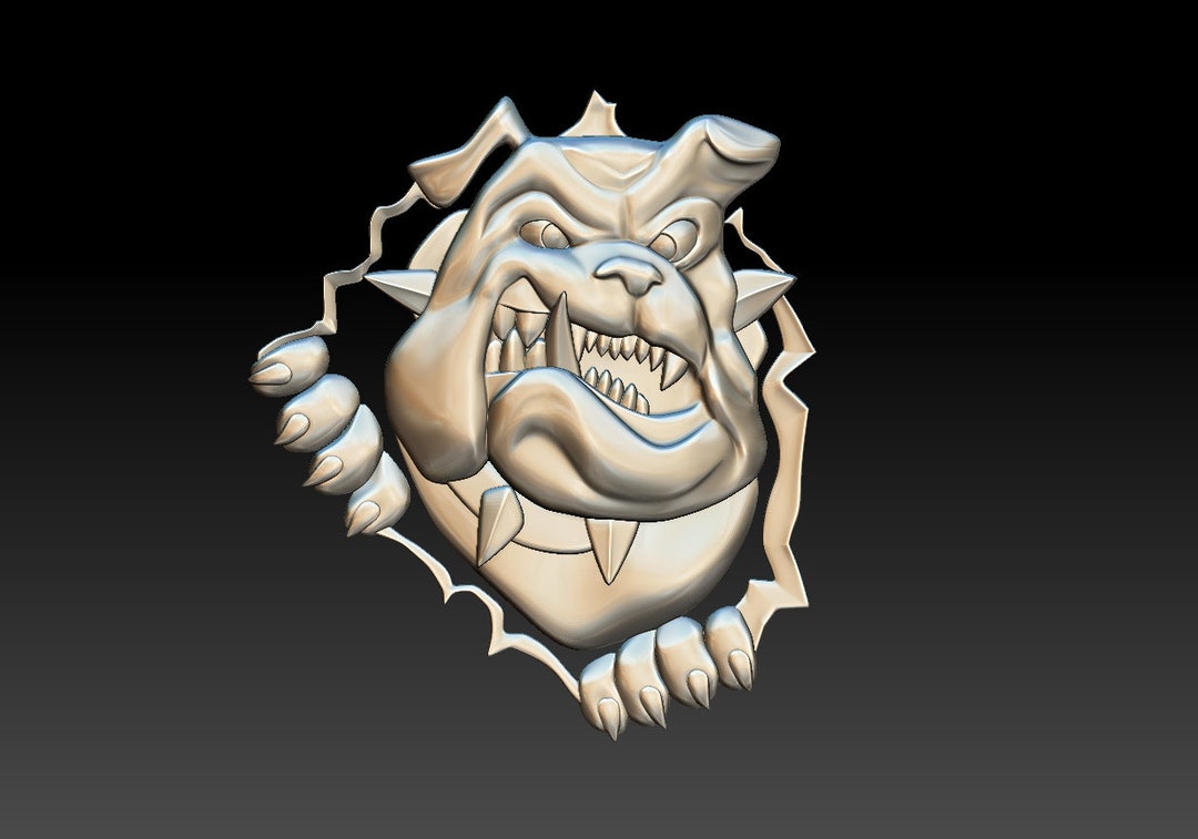 3D STL Model for CNC Bulldog Model With Base Full Set 5 Stl Files With ...
