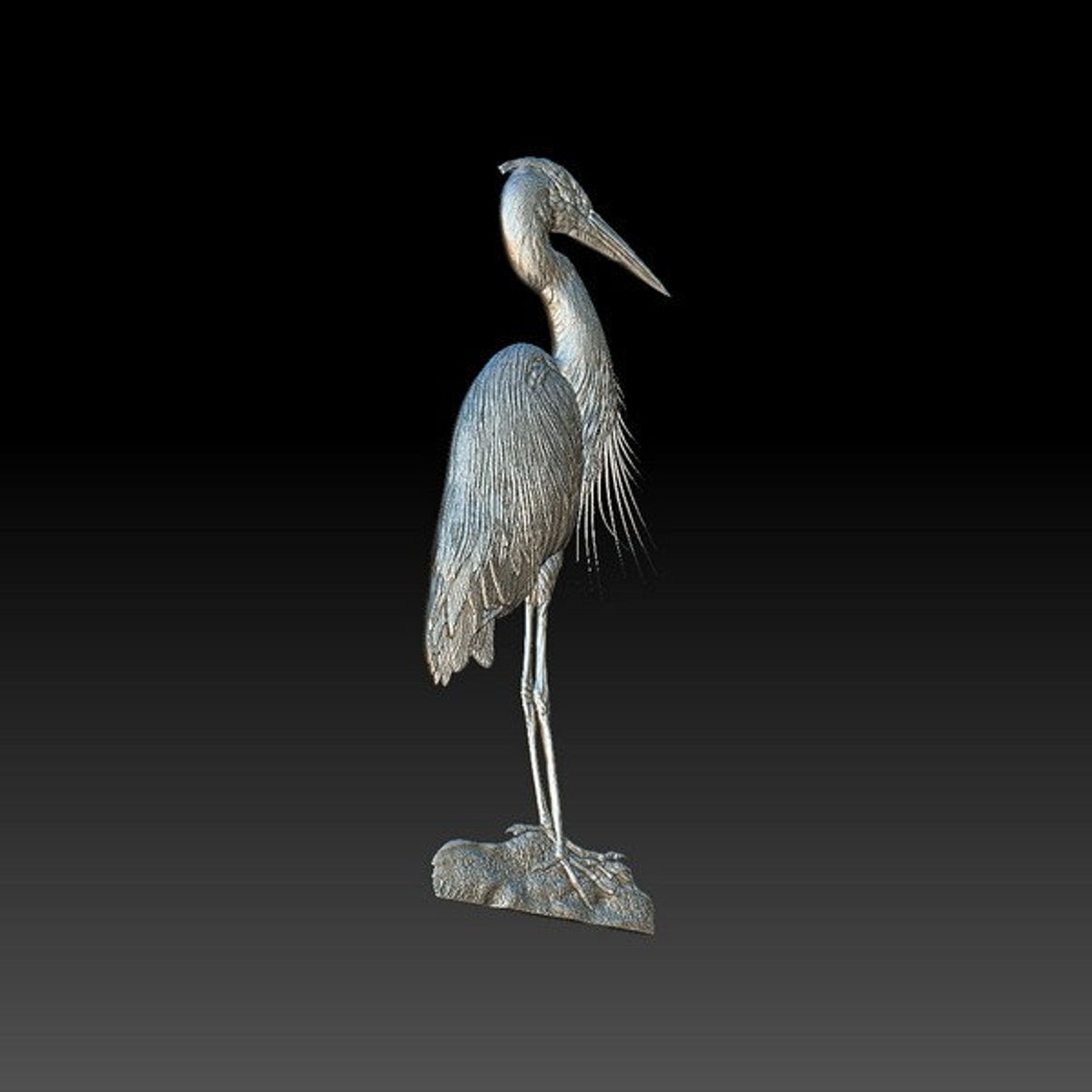 3D STL File for CNC - Heron Without Background - Etsy