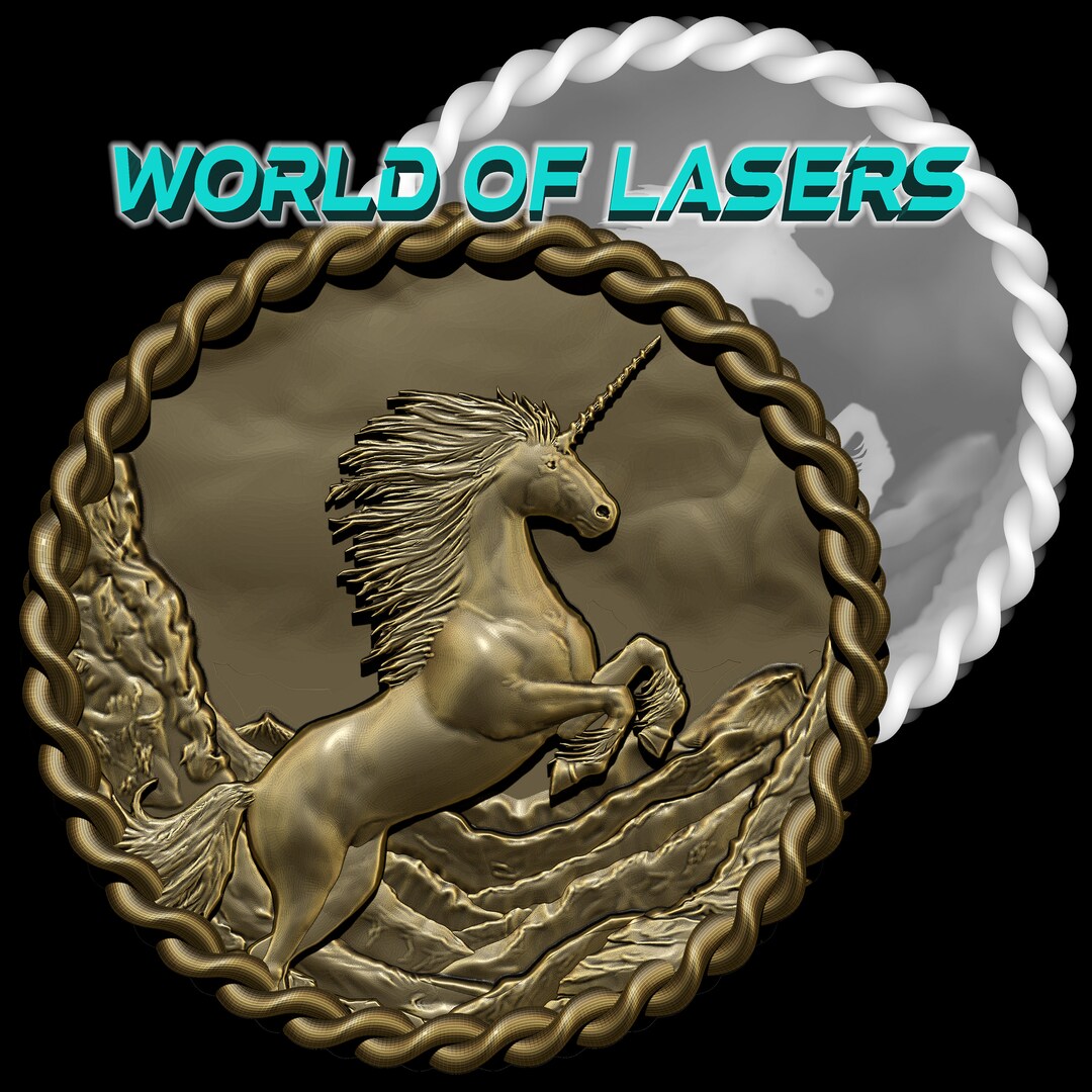 3D Model Stl and Grayscale for Laser and CNC Milling Machines - Unicorn ...