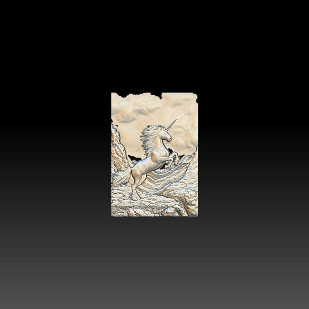 3D STL File for CNC - Scene Unicorn - Etsy