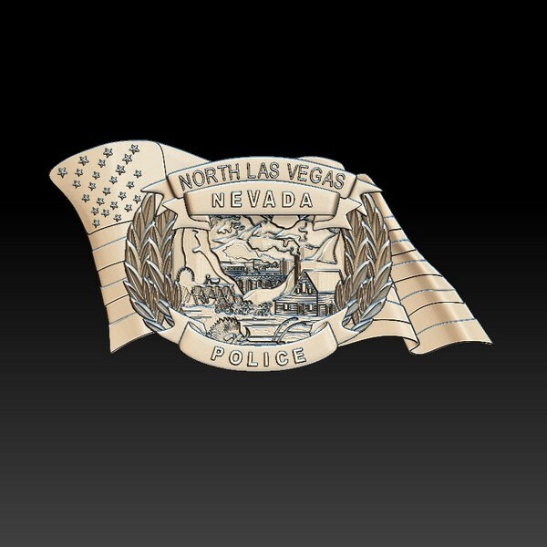 3D STL Model for CNC Badge Police Nevada USA V1 - Etsy