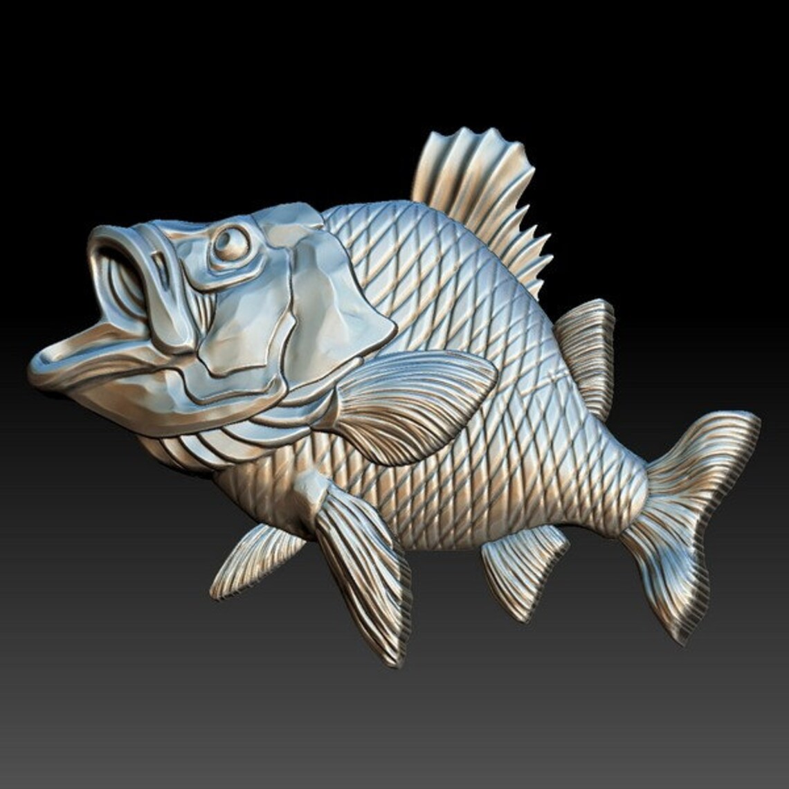 3D STL File for CNC Fish Perch - Etsy