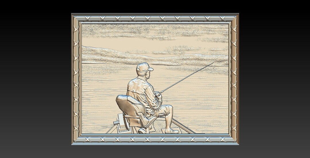 3D STL File for CNC - Fisher - Fishing - Etsy