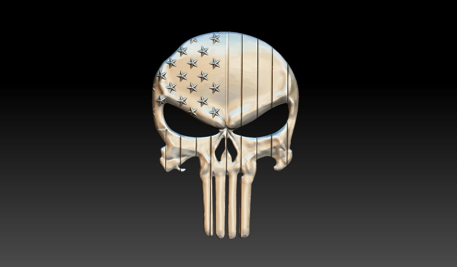 Punisher Logo With Flags Full Set 3D STL Model for CNC 8 - Etsy