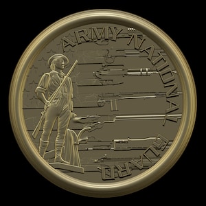 3D STL Model for CNC - Army National Guard - Etsy