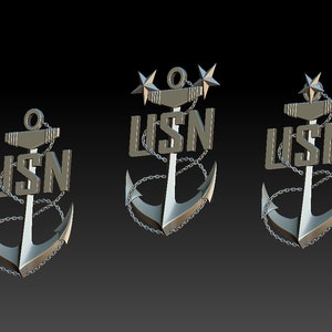 Set of 3D Model for CNC - USN Anchor - Etsy