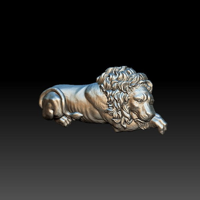 3D STL Model for CNC Lion_1 - Etsy