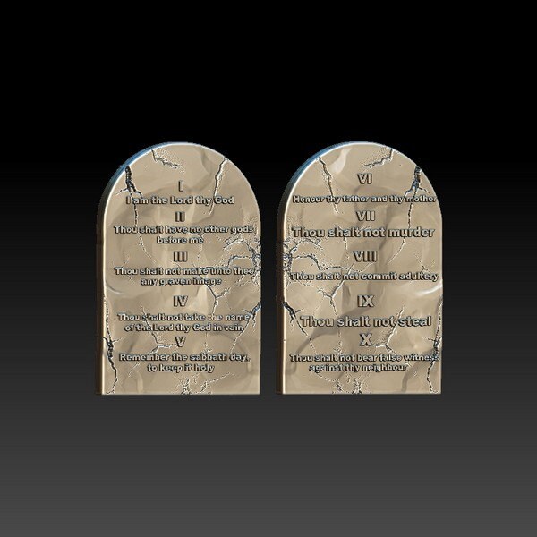 3D STL File for CNC 10 Commandments - Etsy