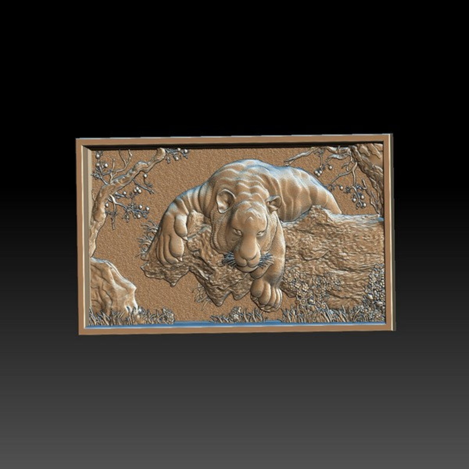 3D STL File for CNC - Scene Tiger - Etsy UK