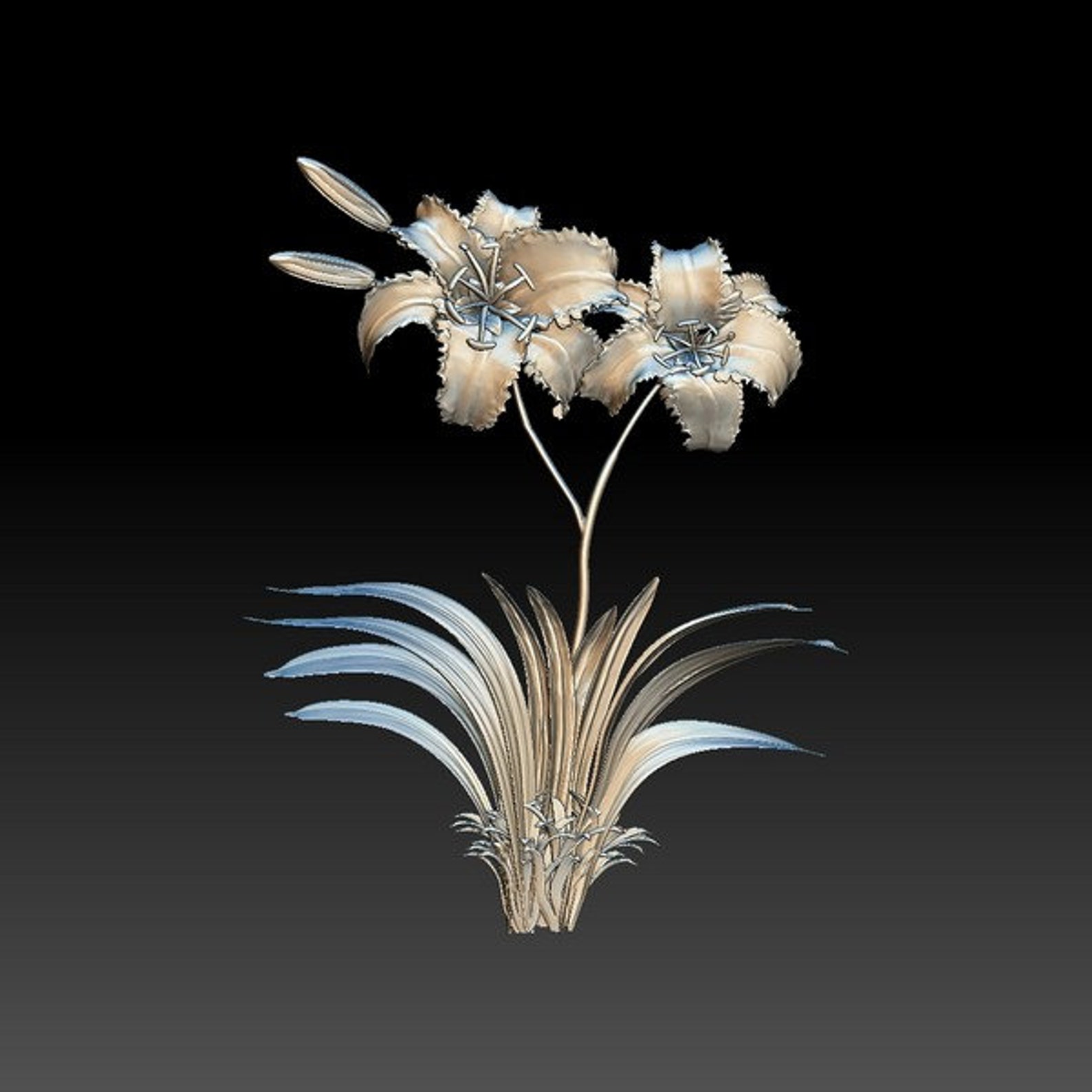 3D STL File for CNC - Lily - Etsy
