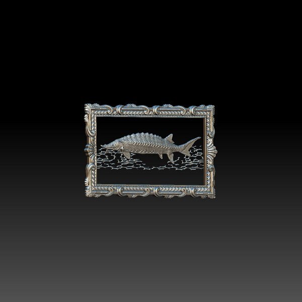 3D STL Model for CNC Fish Sturgeon - Etsy
