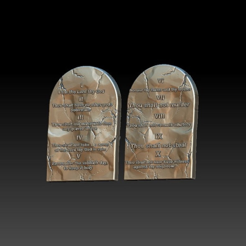 3D STL File for CNC 10 Commandments - Etsy