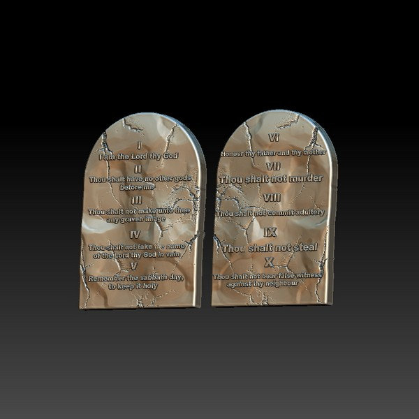 3D STL File for CNC 10 Commandments - Etsy