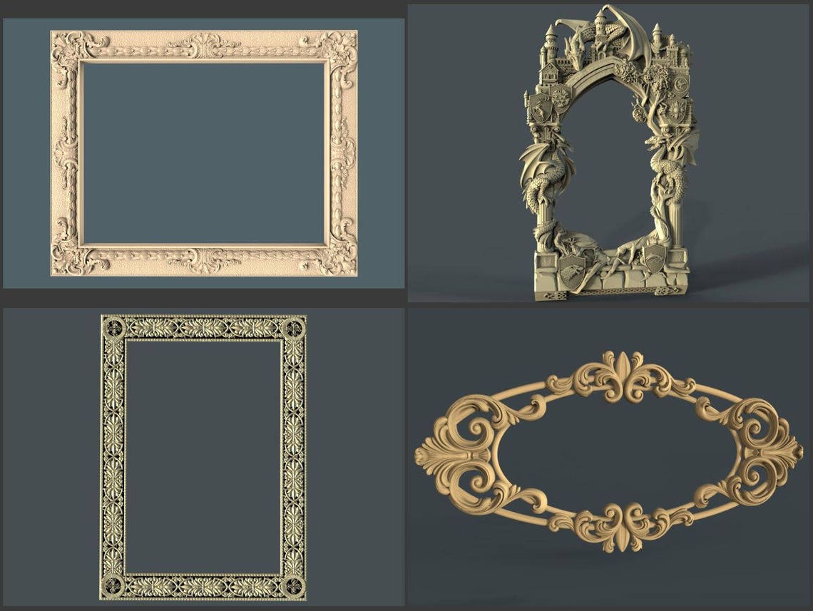 3D STL Model 40 Pcs Frame Models Set 2 | Etsy