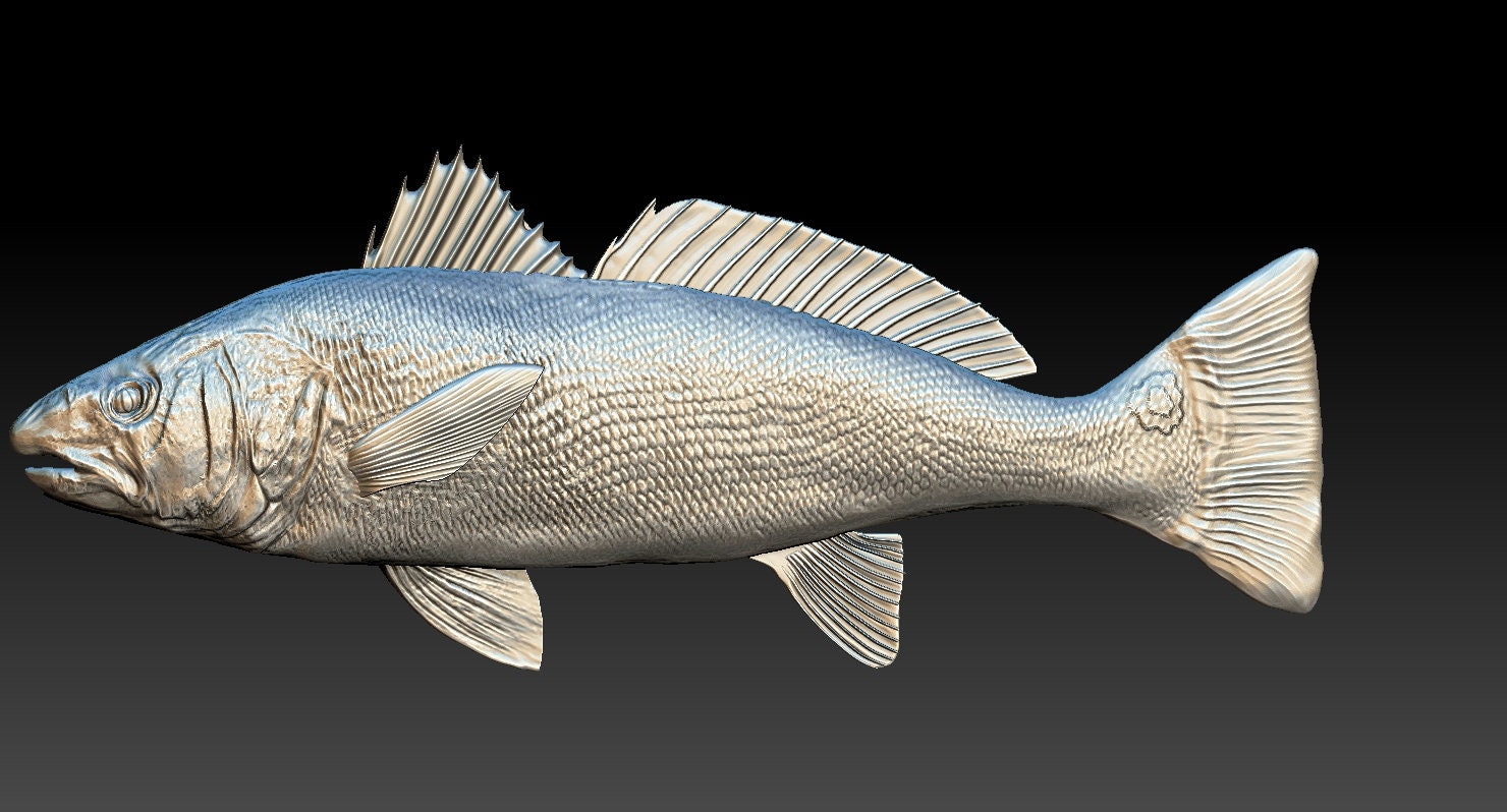3D STL File for CNC - Red Fish - Etsy