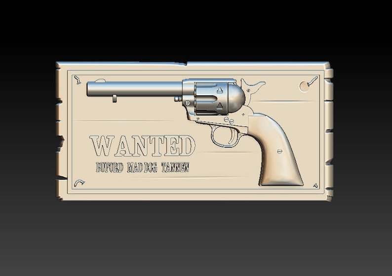 3D STL Model for CNC Colt Wanted - Etsy