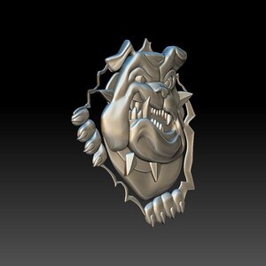 3D STL Model for CNC Bulldog Model With Base Full Set 5 Stl Files With ...