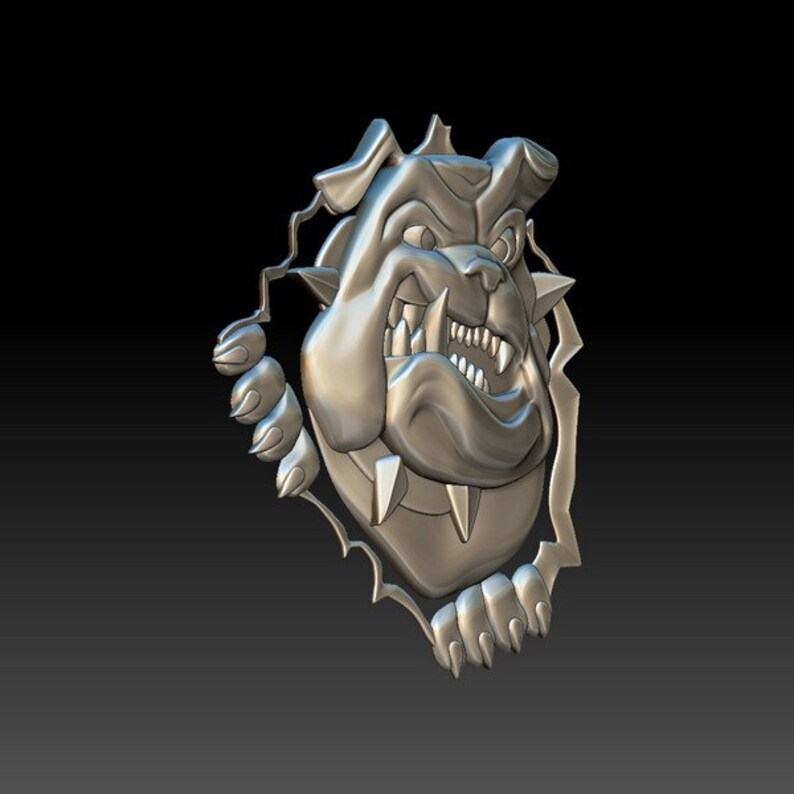 3D STL Model for CNC - Bulldog Model With Base - Full Set - 5 Stl Files ...