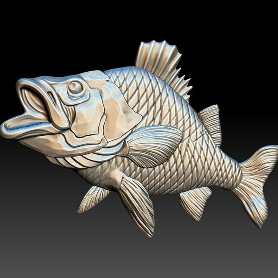 3D STL File for CNC - Fish Perch - Etsy