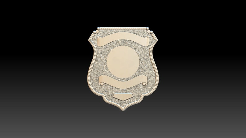 3D STL File for CNC Set 10 Police Badge - Etsy