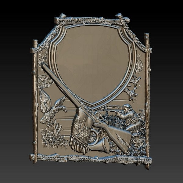 3D STL Model for CNC Hunting Scene - Etsy