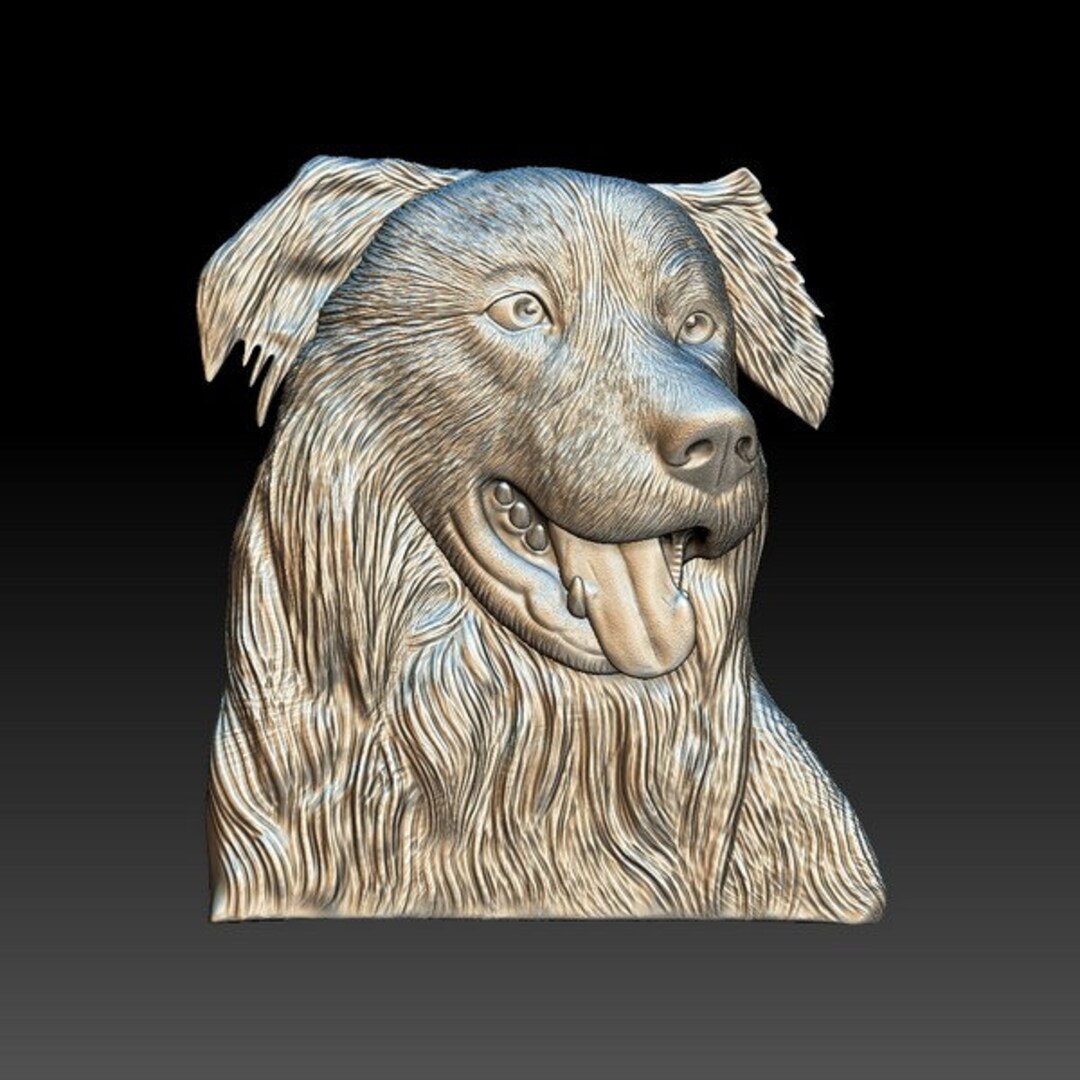 3D STL File for CNC - Dog Head V3 - Etsy