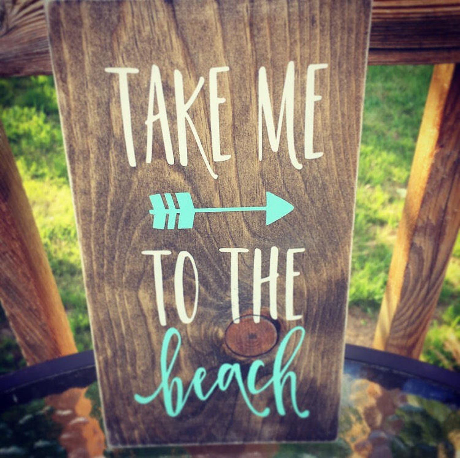 Llévame a la playa letreros de playa letrero de madera - Etsy España