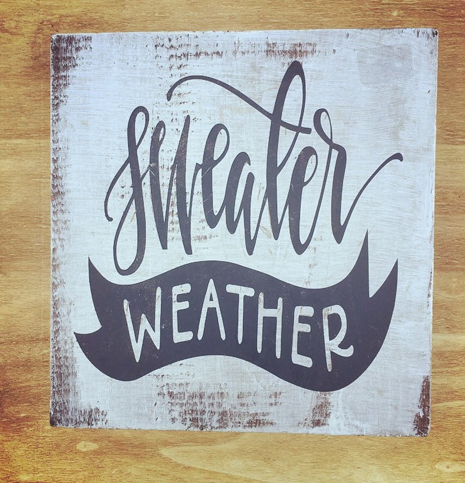Sweater Weather Mini Wood Sign Fall Decor Winter Decor - Etsy