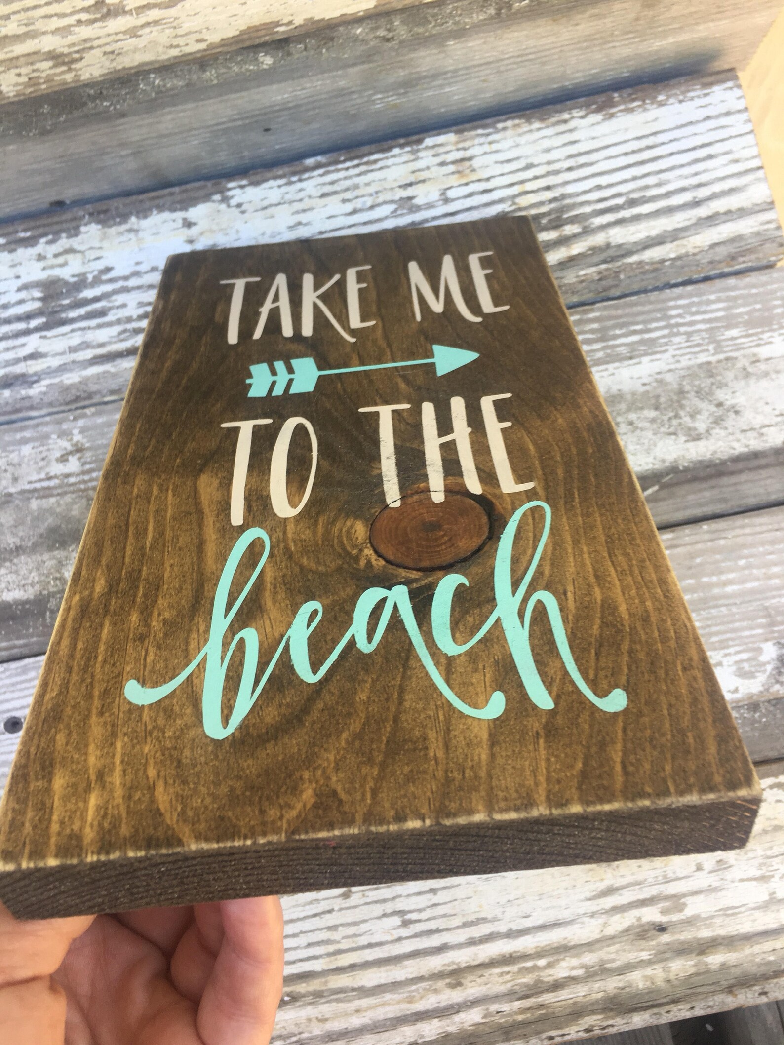 Llévame a la playa letreros de playa letrero de madera - Etsy España