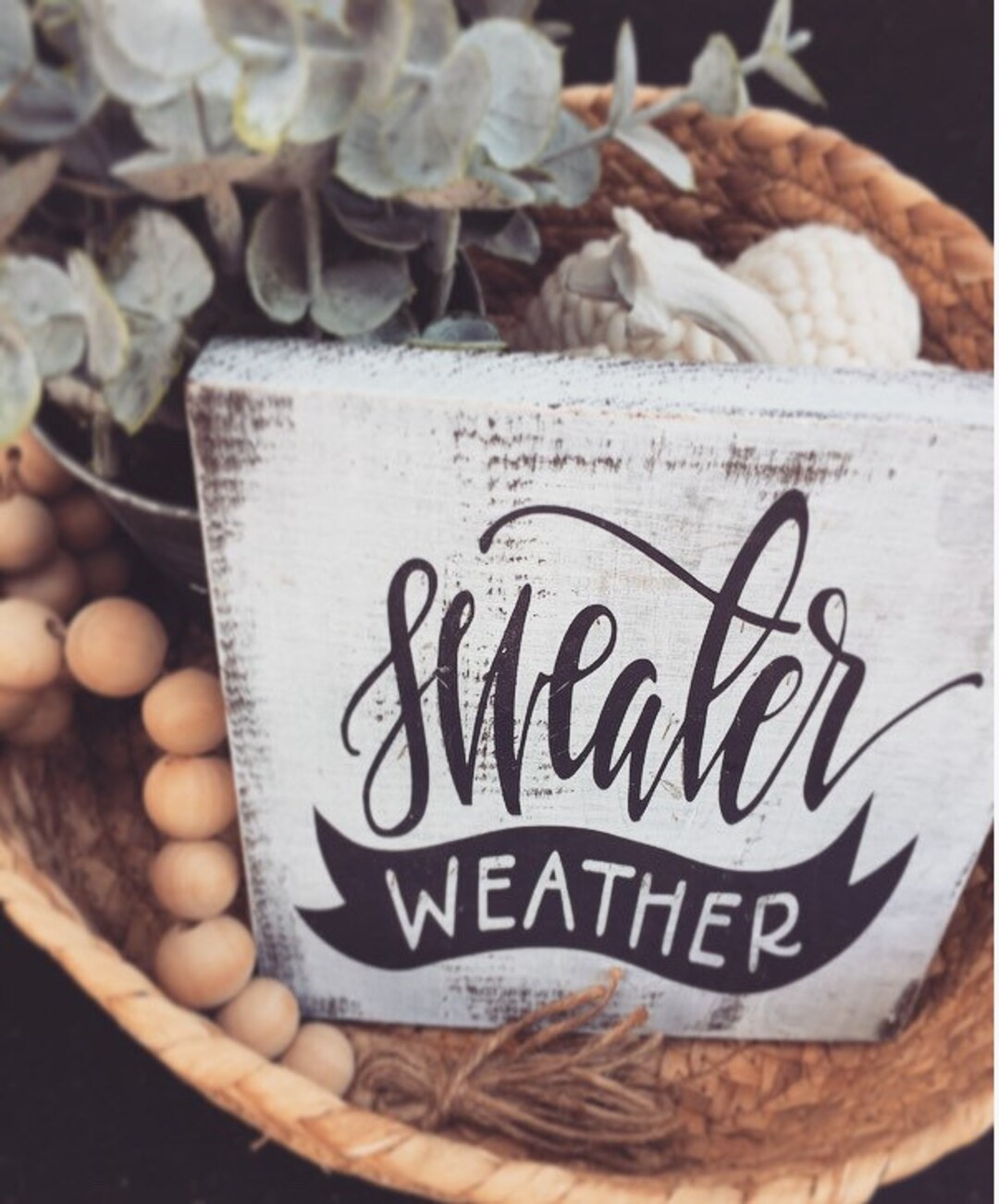 Sweater Weather Mini Wood Sign, Fall Decor, Winter Decor, Farmhouse ...