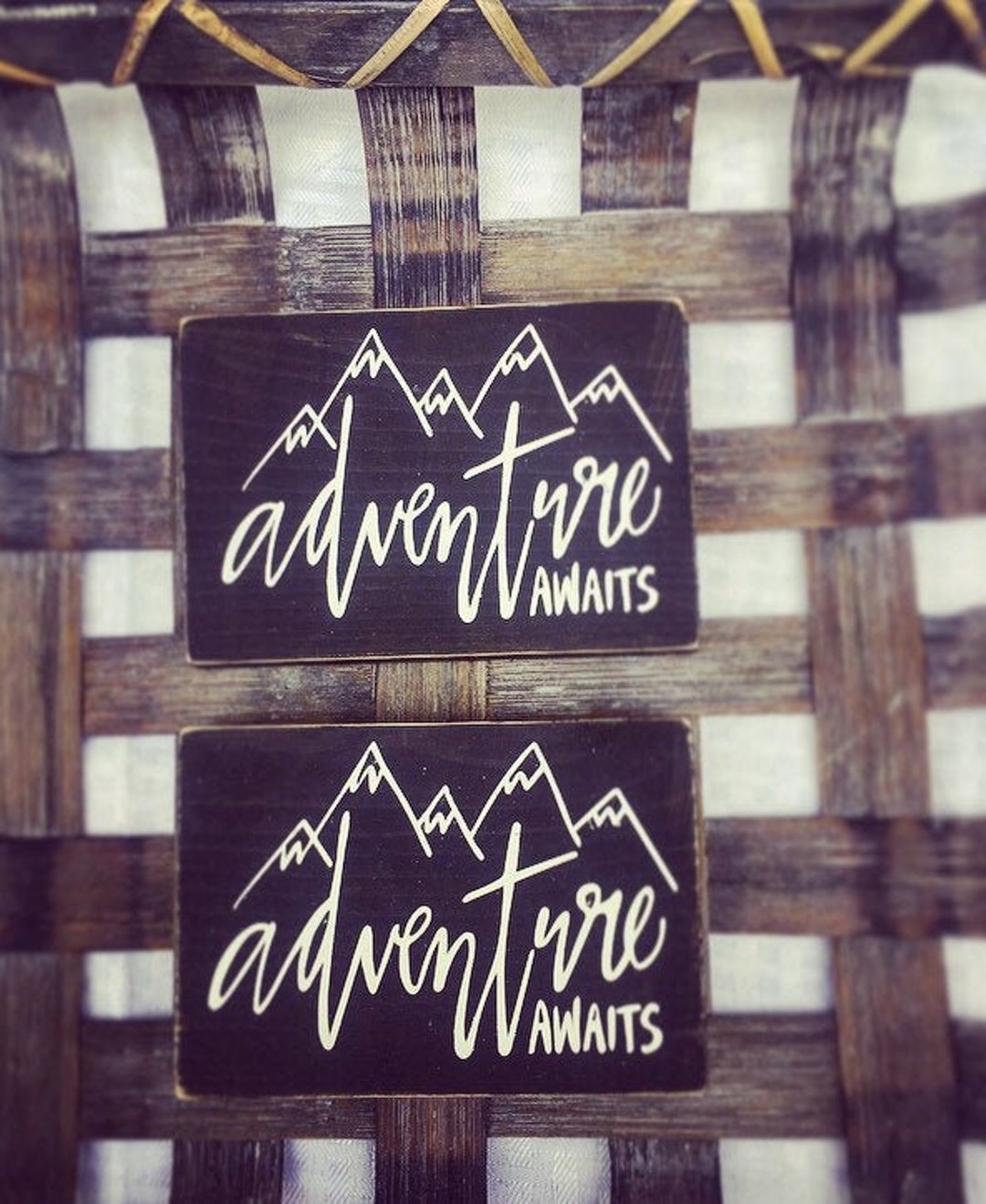 Adventure Awaits Mini Sign, Travel Sign, Tiered Tray Sign, Tiered Tray ...