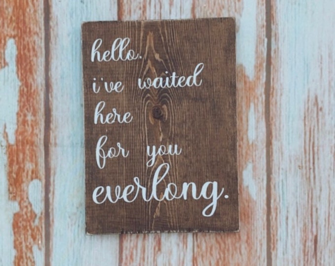Everlong Foo Fighters Lyrics Carved in Wood - Etsy
