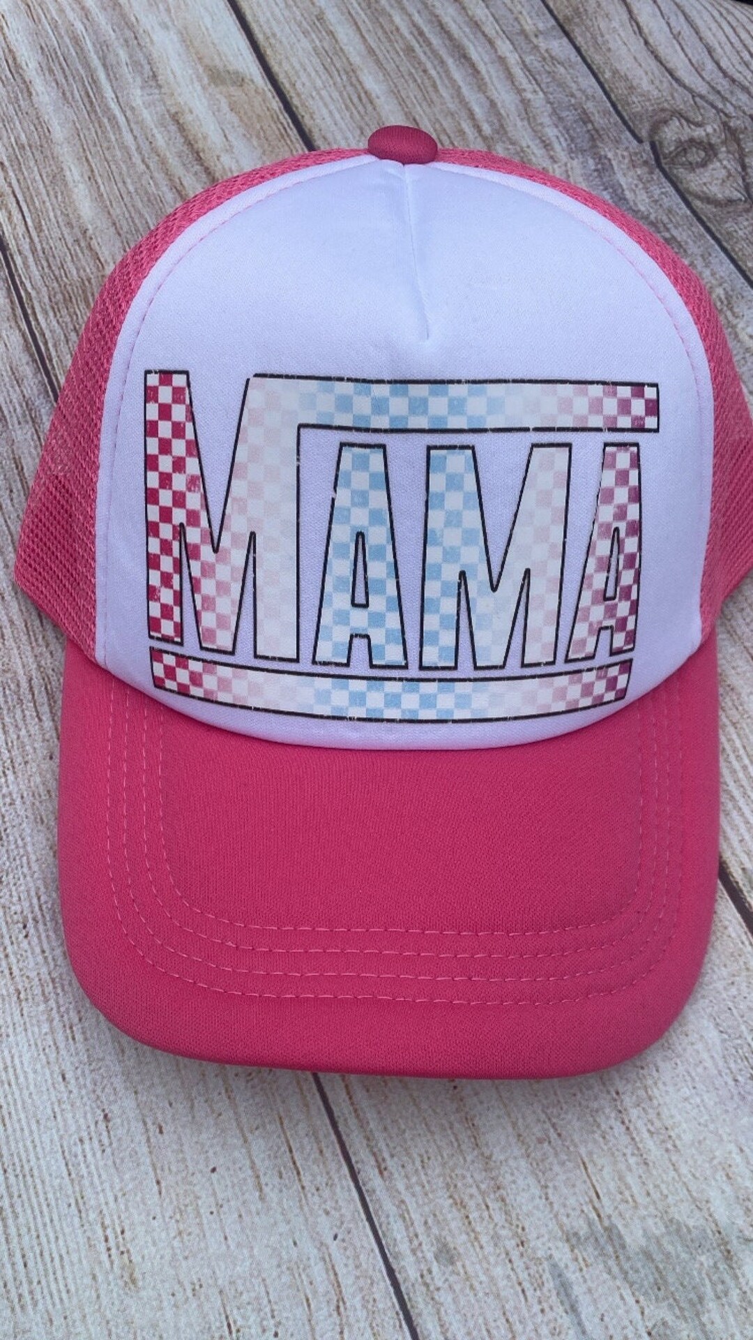Checkered Mama Trucker Hat, Mama Hat, Trucker Hat, Mothers Day Gift - Etsy