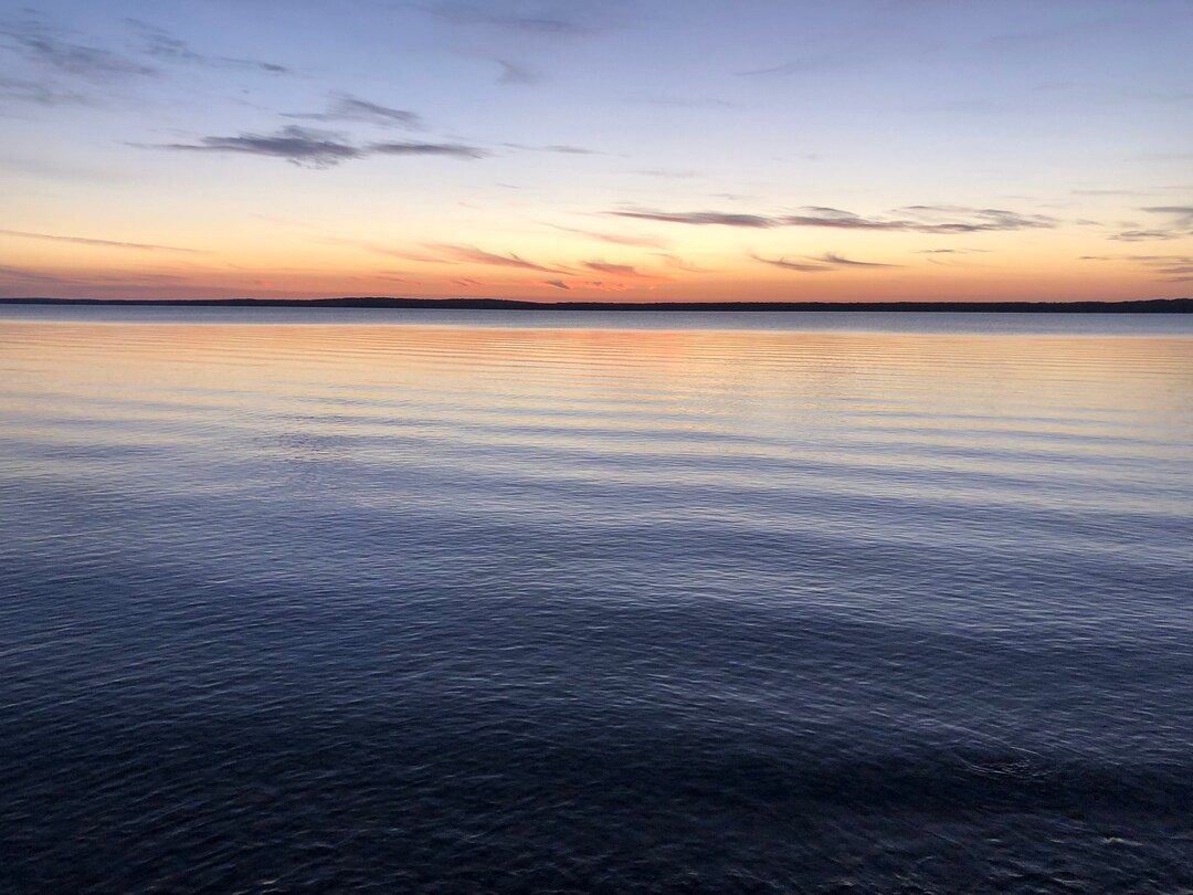 Matted and Signed Version - Mullet Lake, Michigan Sunset #1 - Etsy
