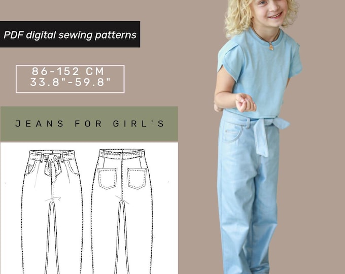 Teen Frankie Jeans & Shorts PDF Sewing Pattern ~ Unisex Boys Girls ...
