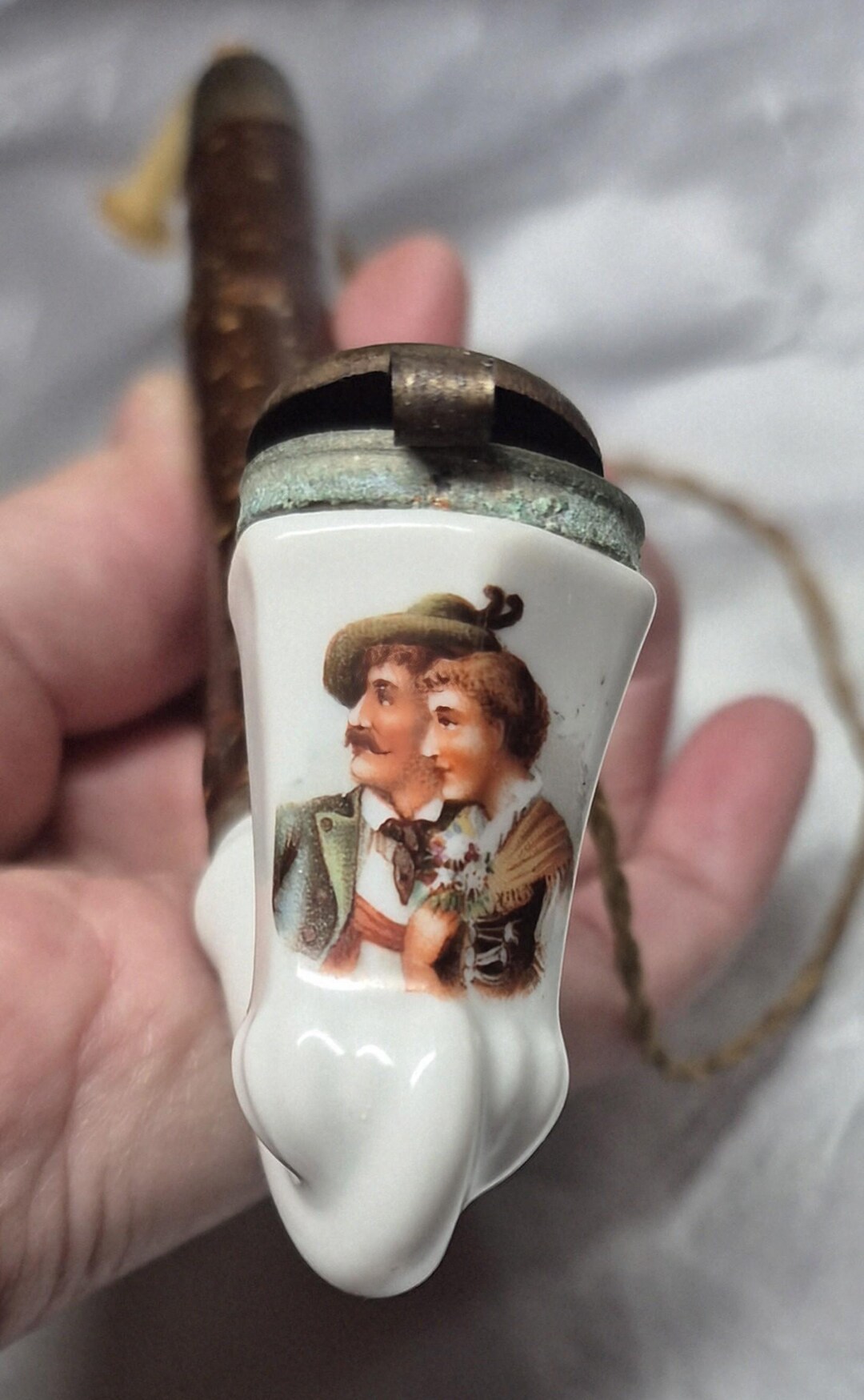 WWI German Porcelain Pipe, Antique, Handpainted Collectible Pipe - Etsy