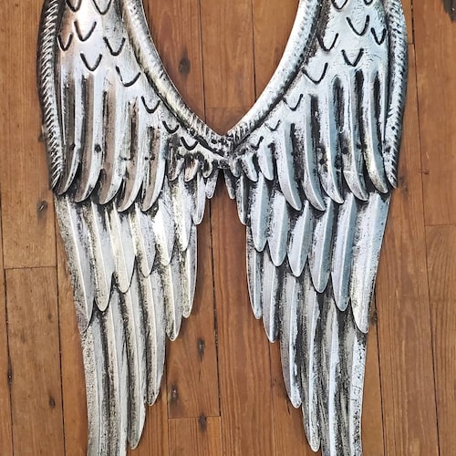 Angel Wings Pair Steel Wall Decor / Metal Wall Art / Metal - Etsy