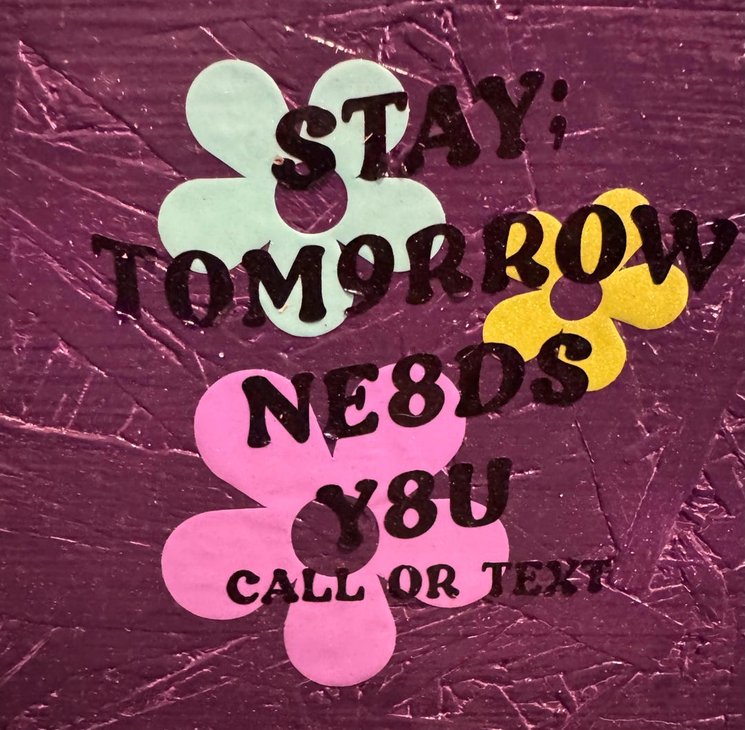 Stay; Tom9rrow Ne8ds Y8u - Etsy