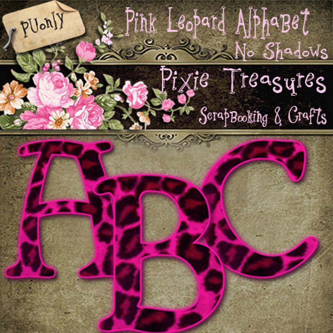 Printable Pink Leopard Alphabet - Etsy