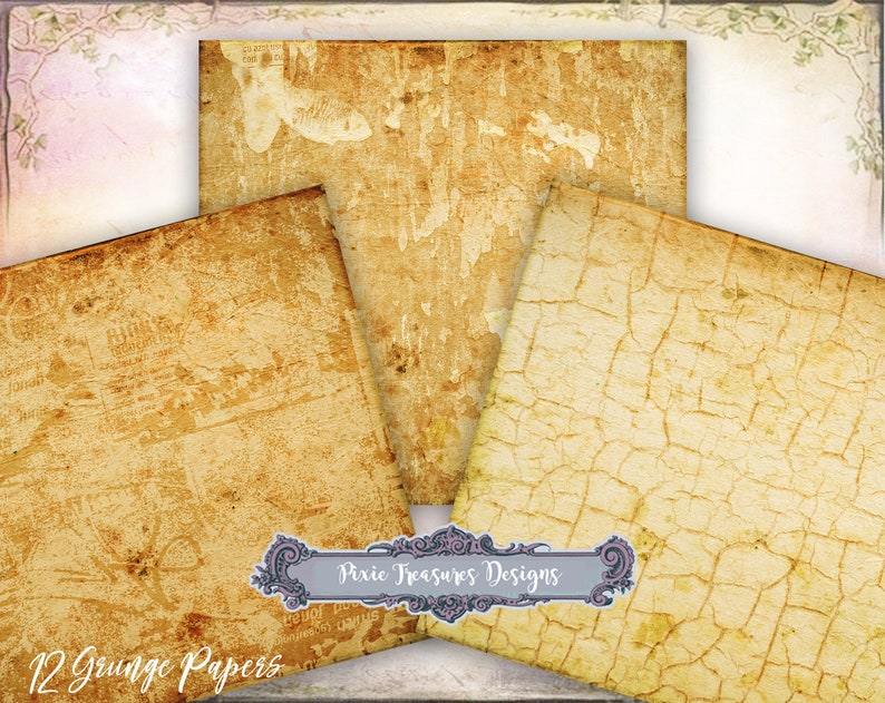 12 Grunge Papers - Printable - Etsy