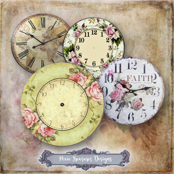 Vintage Clock Face - Etsy