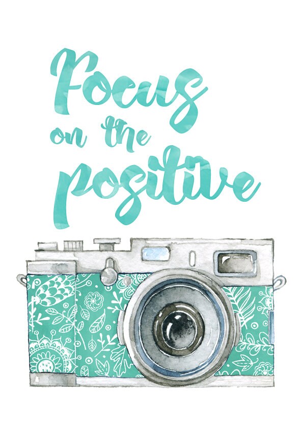 Focus on the Positive Digital Art Printable | Etsy