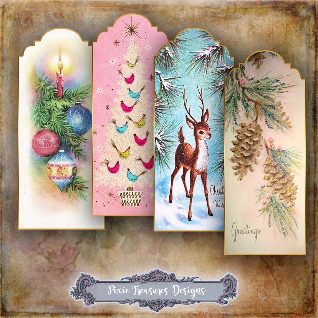 10 Printable Christmas Bookmarks Set 2 - Etsy