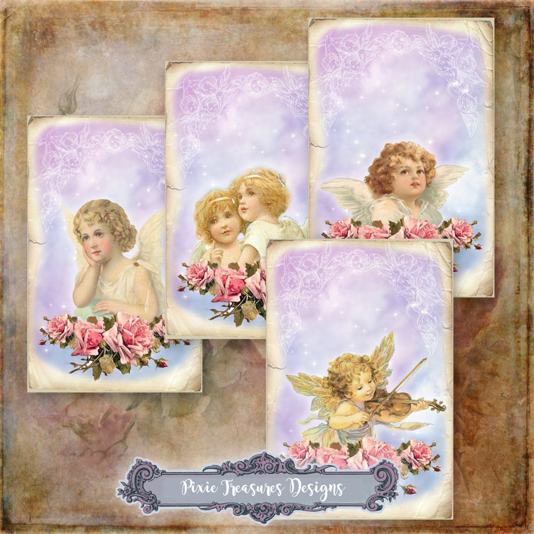 8 Printable Angel Tags - Etsy