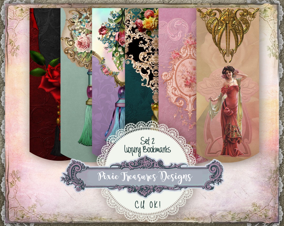 Luxury Printable Bookmarks Set 2 - Etsy